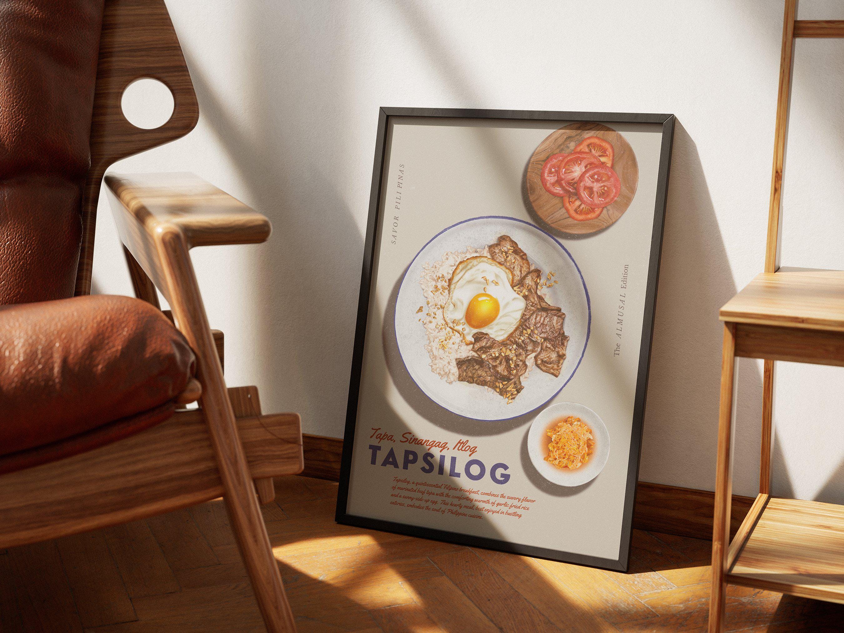 Filipino Food Poster, Tapsilog Kitchen Print, Pinoy Favorite Breakfast ...