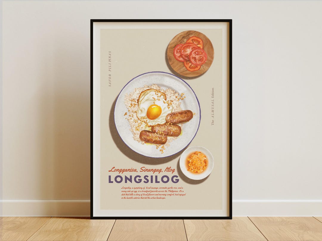 Filipino Food Wall Art, Silog Breakfast, Longganisa Comfort Food, Retro ...