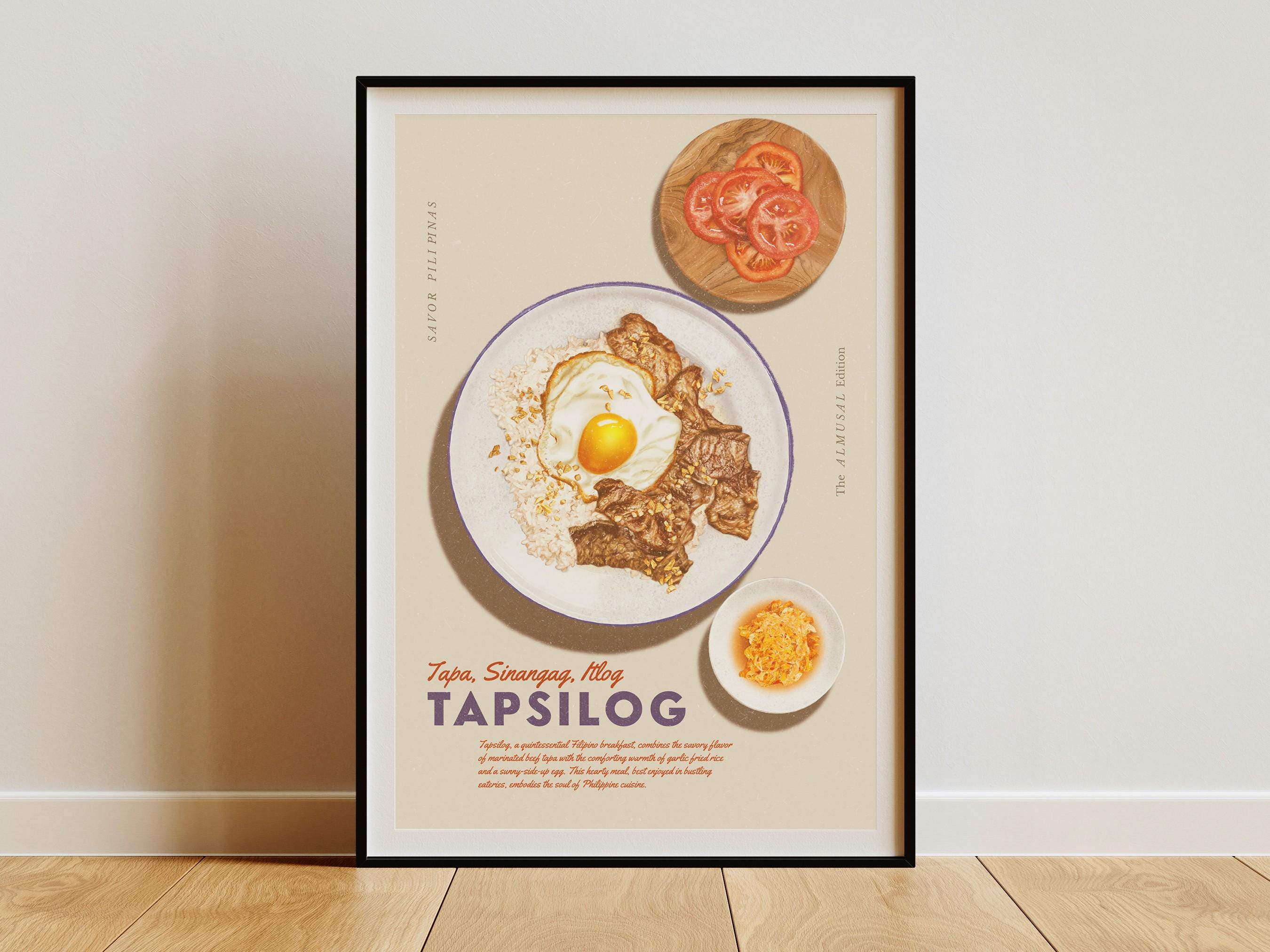 Filipino Food Poster, Tapsilog Kitchen Print, Pinoy Favorite Breakfast ...