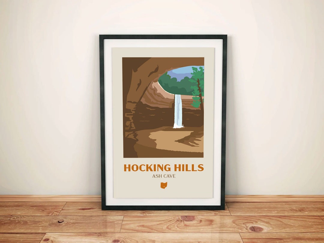 Hocking Hills Poster | Hocking Hills Vintage Poster, Hocking Hills ...