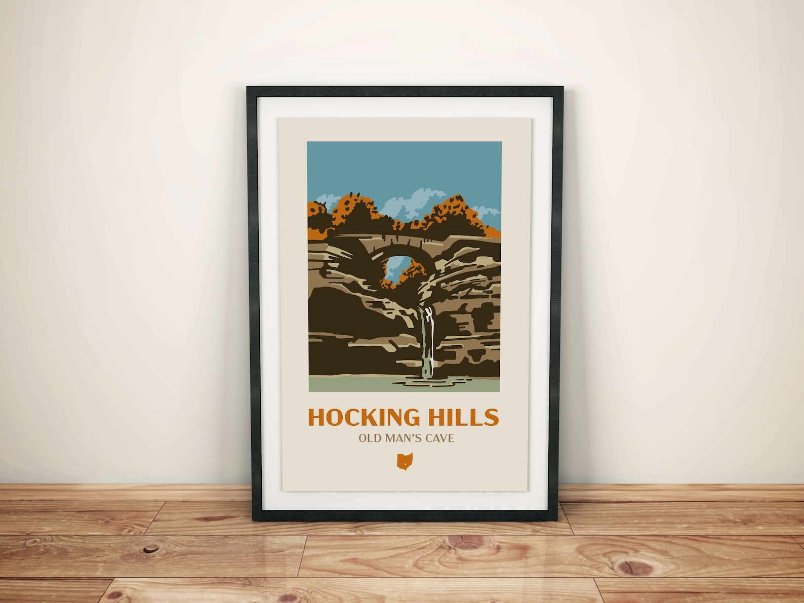 Hocking Hills Poster | Hocking Hills Vintage Poster, Hocking Hills ...