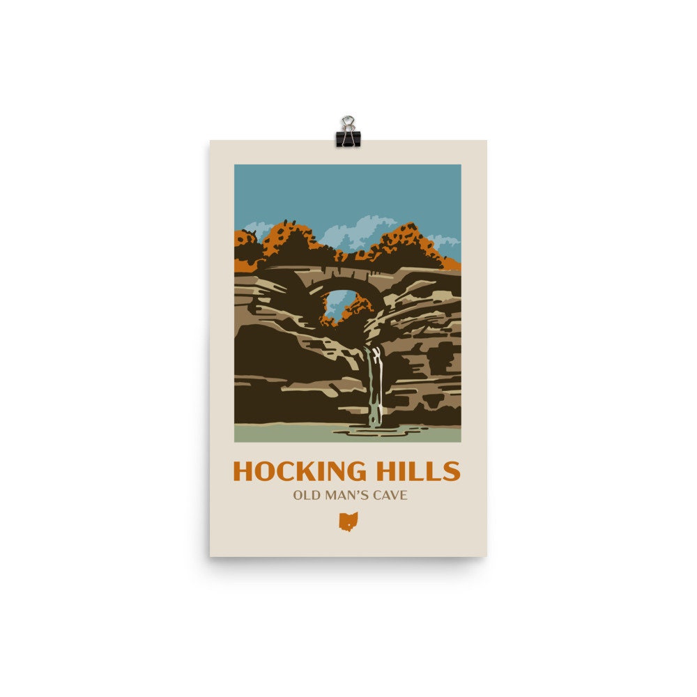 Hocking Hills Poster | Hocking Hills Vintage Poster, Hocking Hills ...