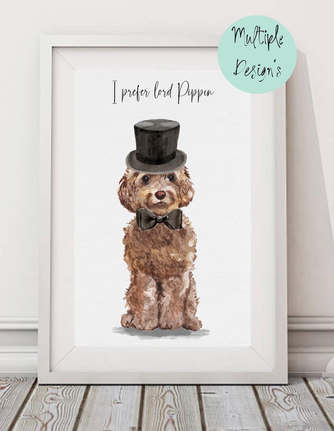 Cockapoo Personalised Print / Dog Custom Decor / Cockapoo Gifts / Dog ...