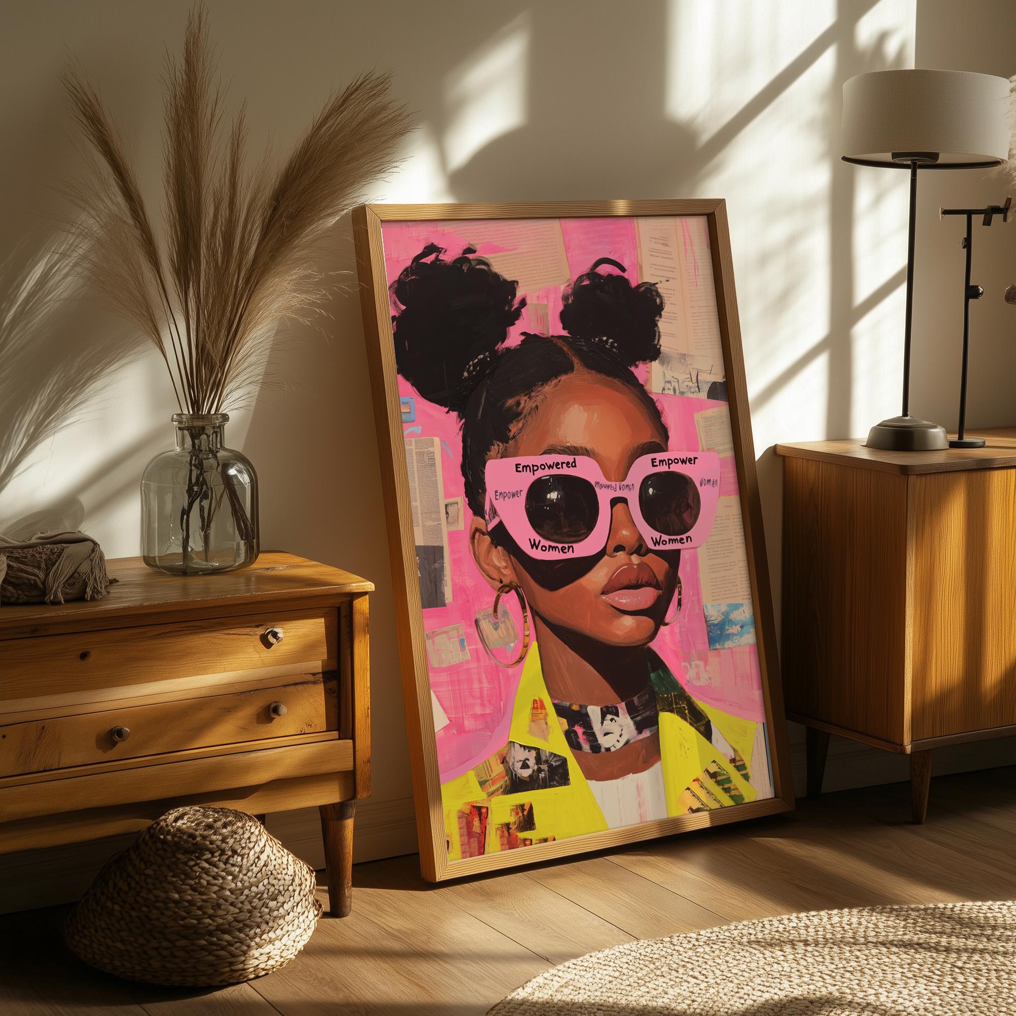 Empowering Feminist Portrait: Modern Abstract Collage Wall Art Print ...