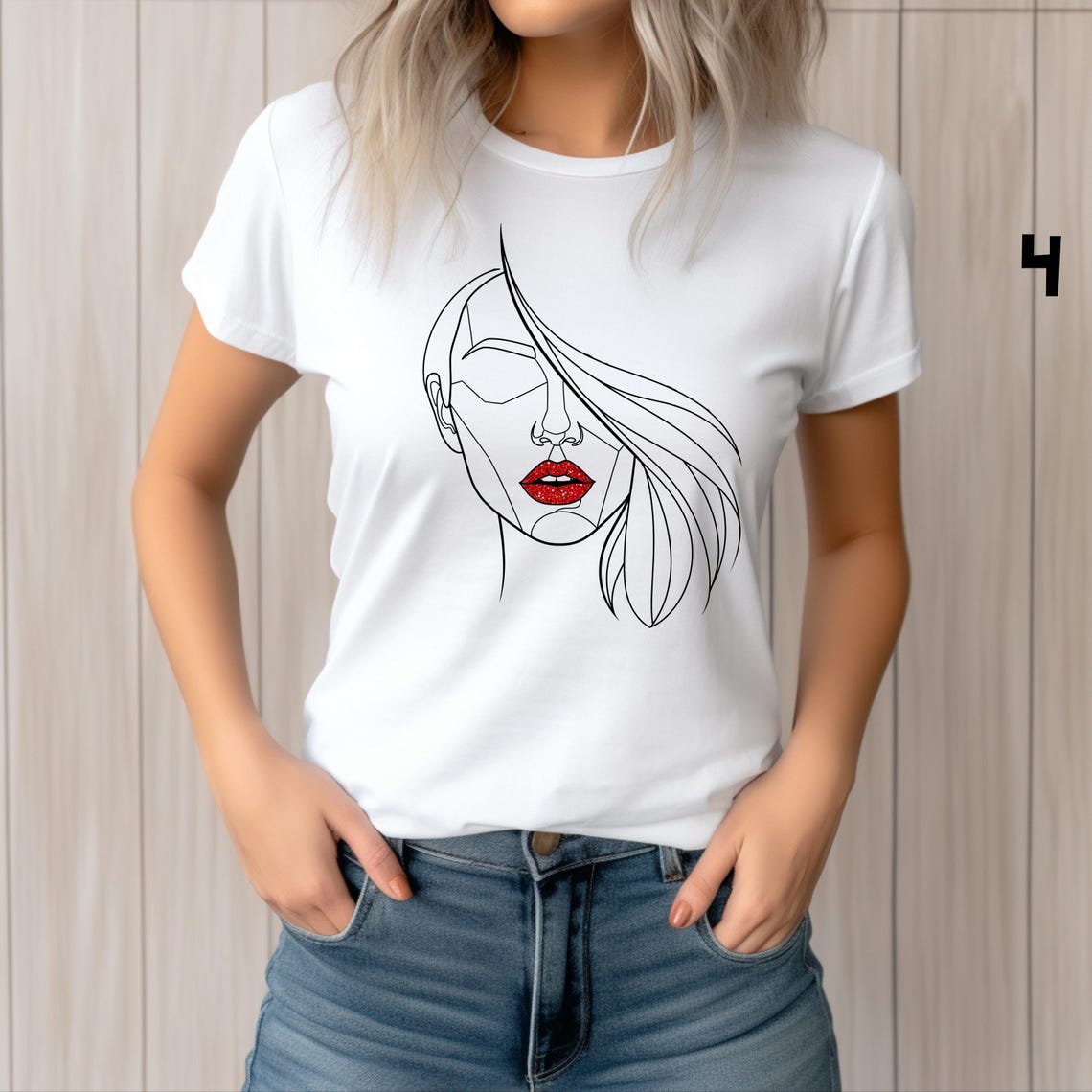 Abstract Face Line Art T-shirt, Graphic Tee, Minimalist Face Drawing ...