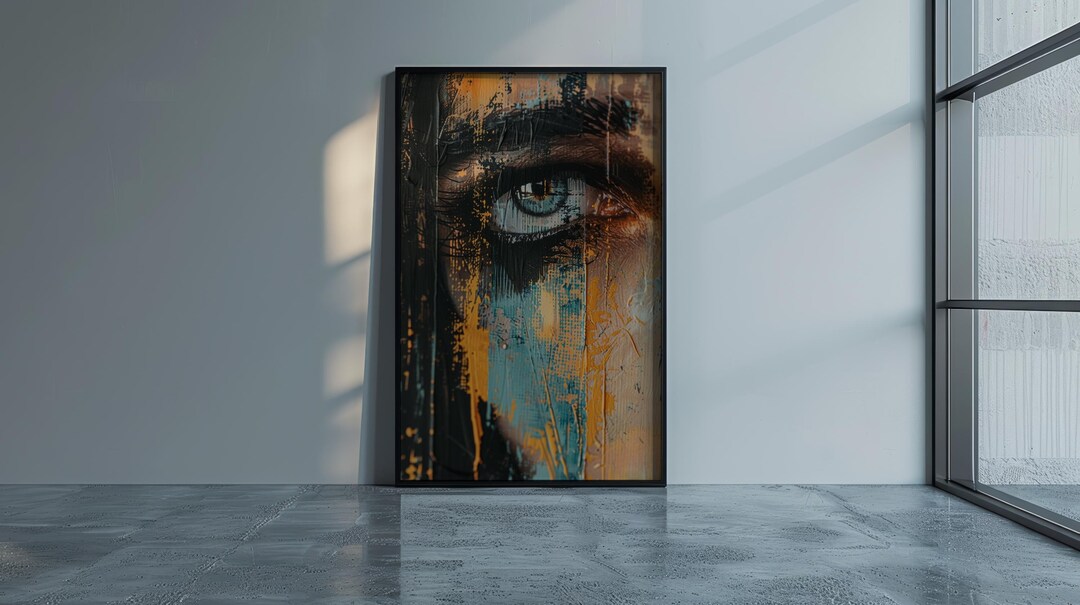 Expressionist Modern Wall Art, Woman Eye, Modern Free Woman - Etsy