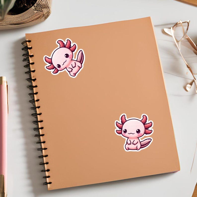 Cute Chibi Axolotl Sticker - Etsy