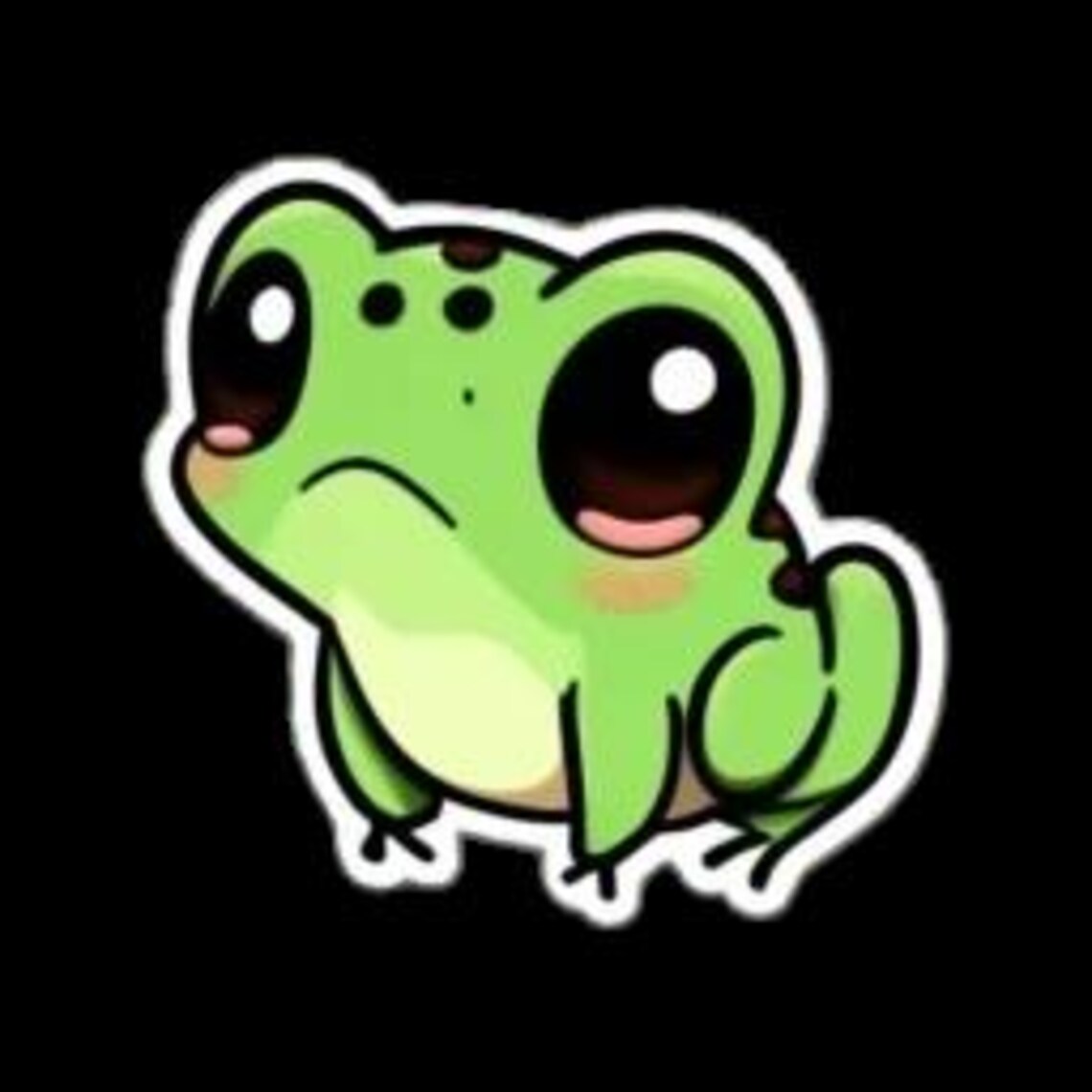 Cute Chibi Frog Sticker - Etsy