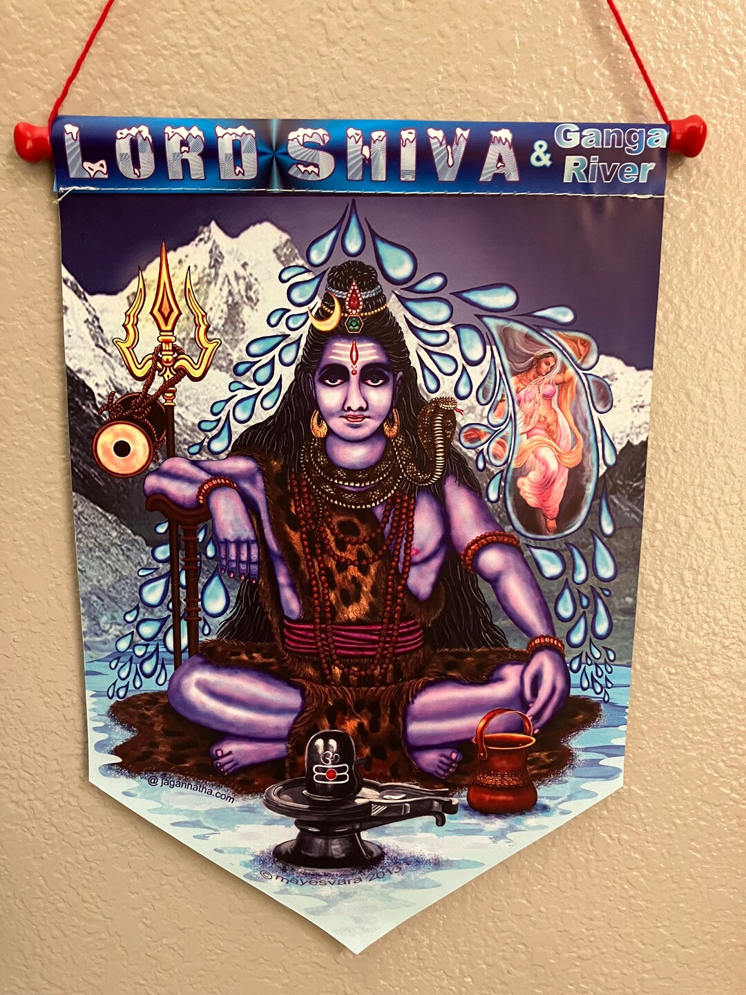 Lord Shiva & Ganga River Hanging Flag - Etsy