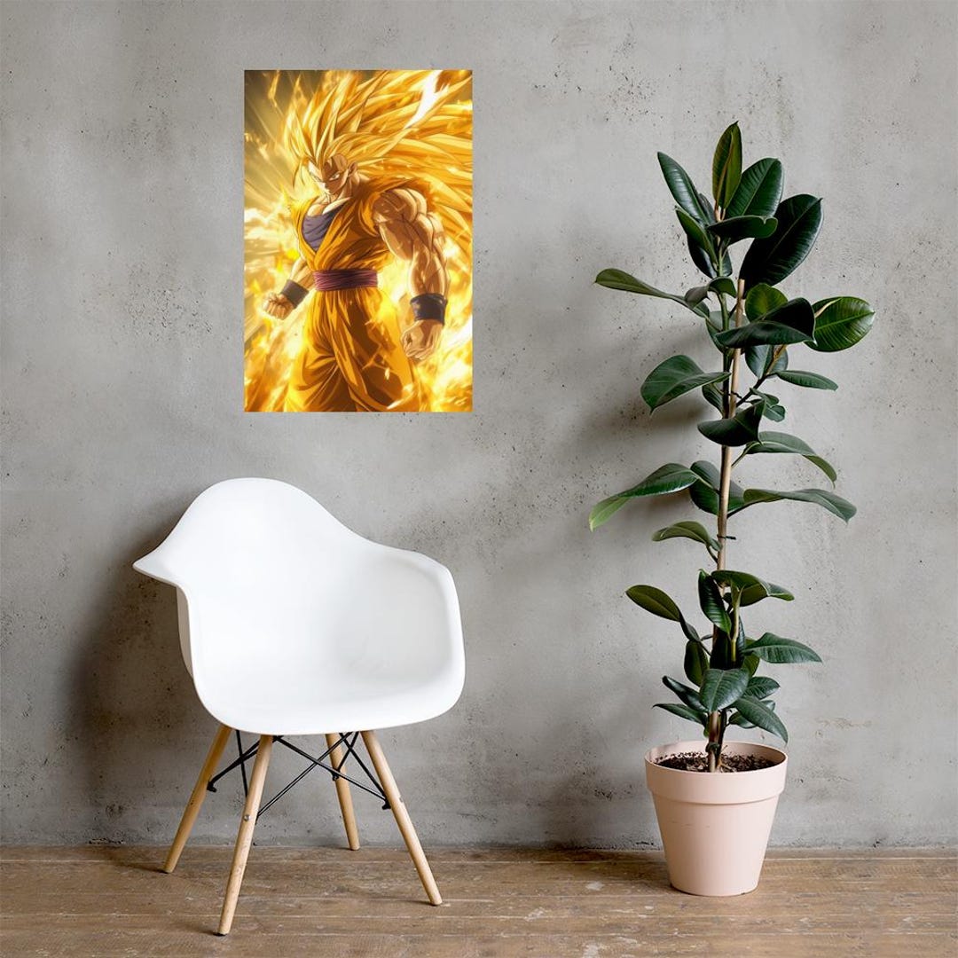 Goku From Dragon Ball Z DBZ Art for Wall Poster Art Design Frame Anime ...