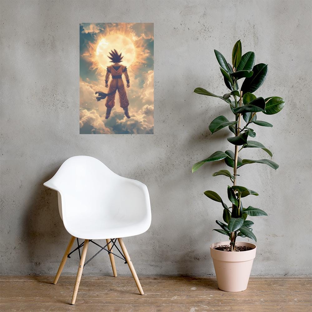Goku From Dragon Ball Z DBZ Art for Wall Poster Art Design Frame Anime ...