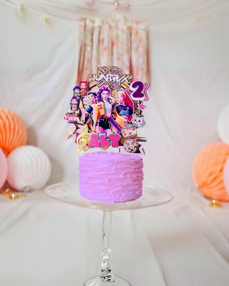 KPOP Demon Hunters Cake Topper, 3D Birthday Party Decoration - Etsy