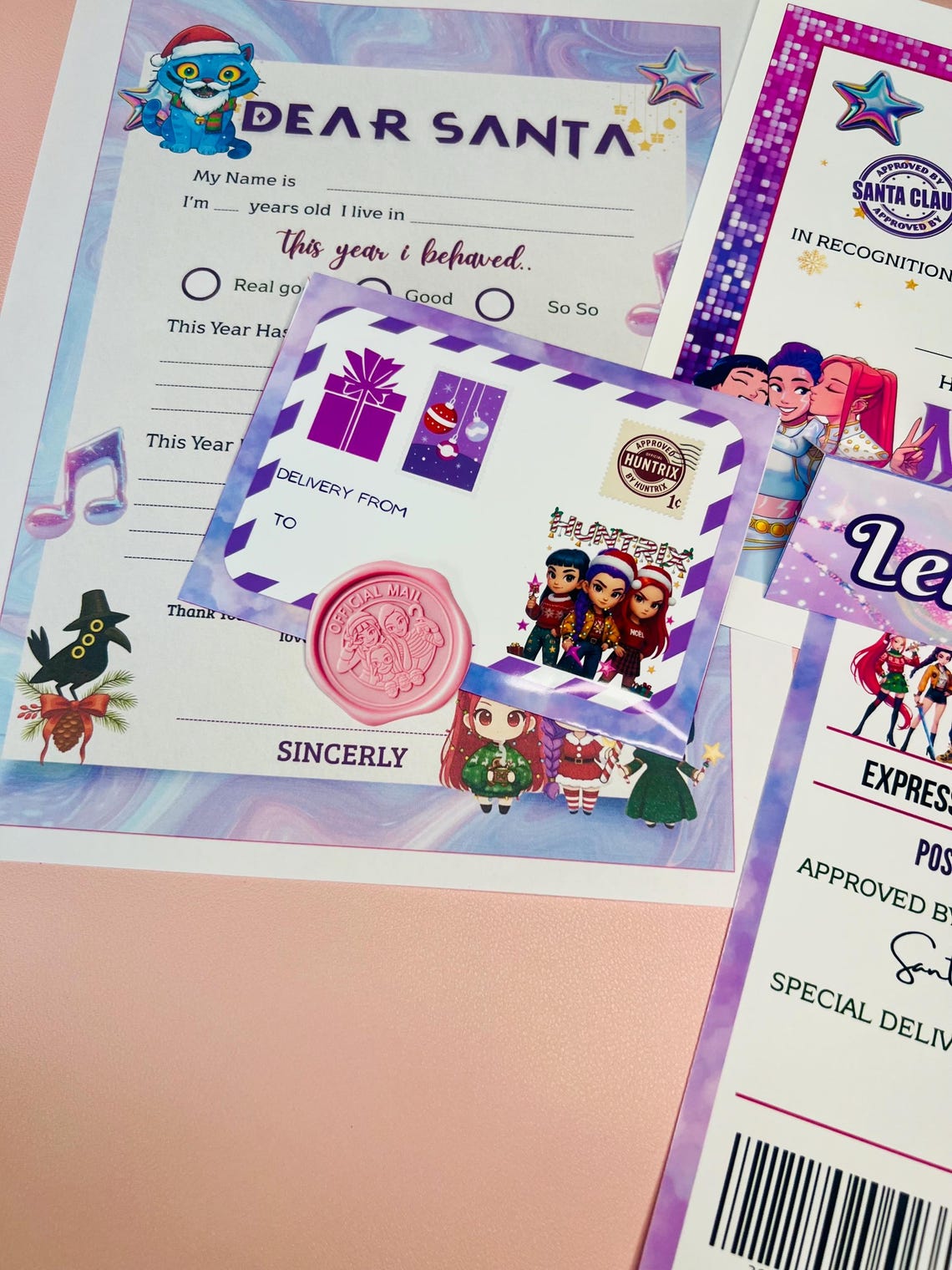 KPOP Demon Hunters Letter to Santa Kit - Etsy