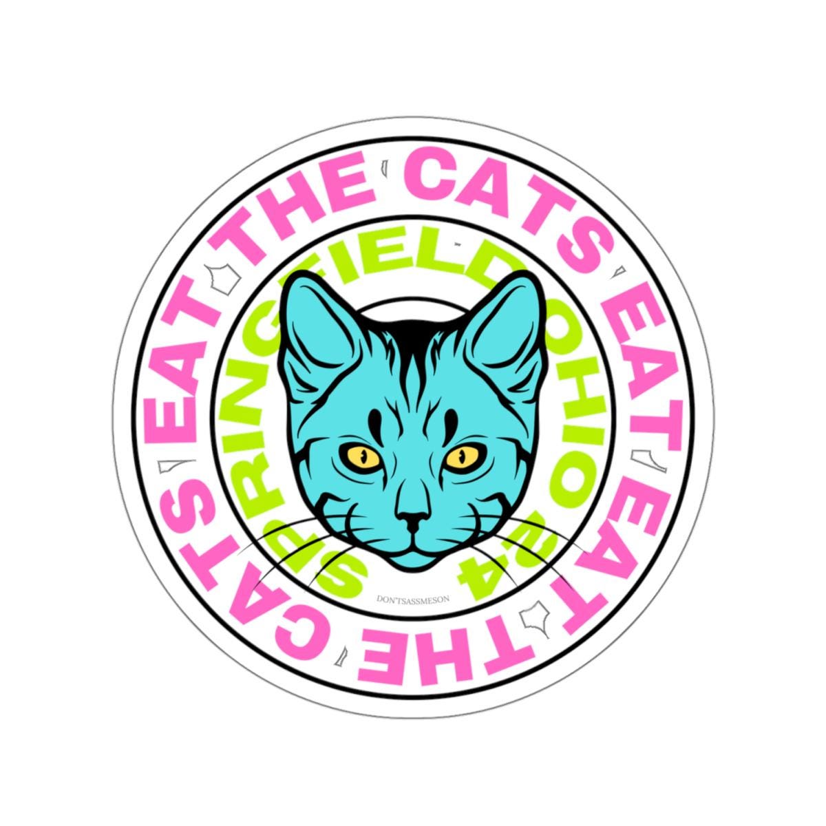 Eat the Cats Springfield Ohio Kiss-cut Stickers - Etsy