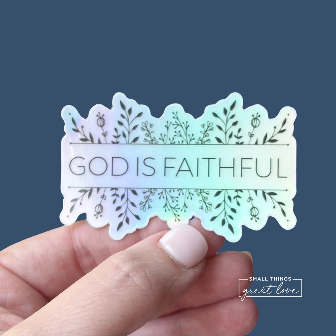 GOD IS FAITHFUL Sticker - Godparent Gift - First Communion Gift ...