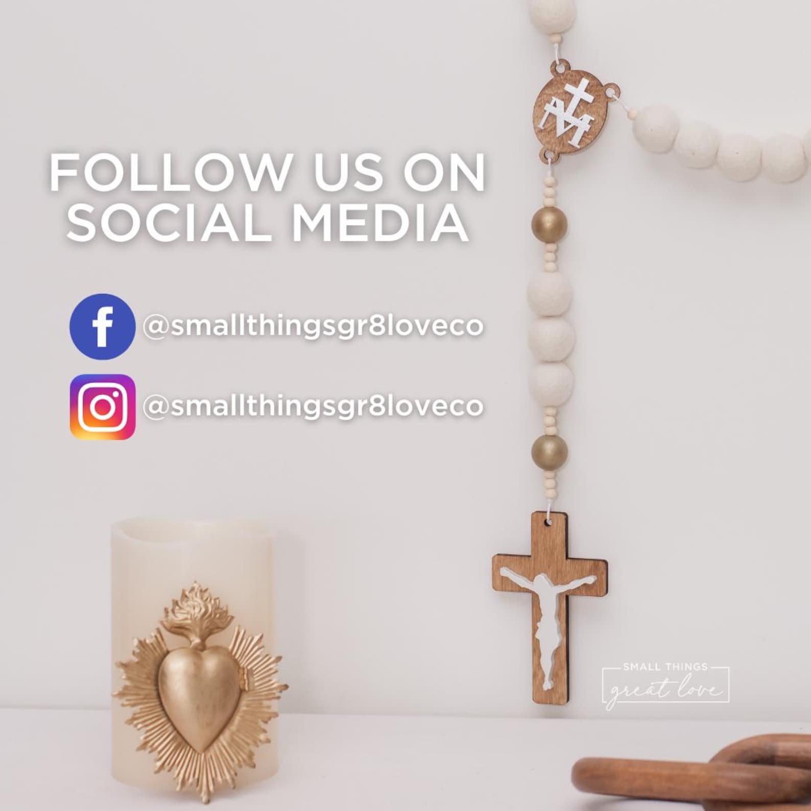 LITTLE FLOWER Wall Rosary - Wall Rosary - Felt Ball Rosary - Catholic Gift - Rosary - Catholic ...