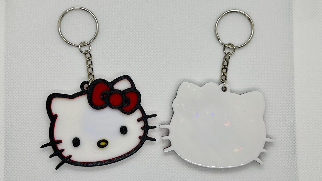 Hello Kitty Keychain Social Media W/NFC Business Tag Just Tap - Etsy