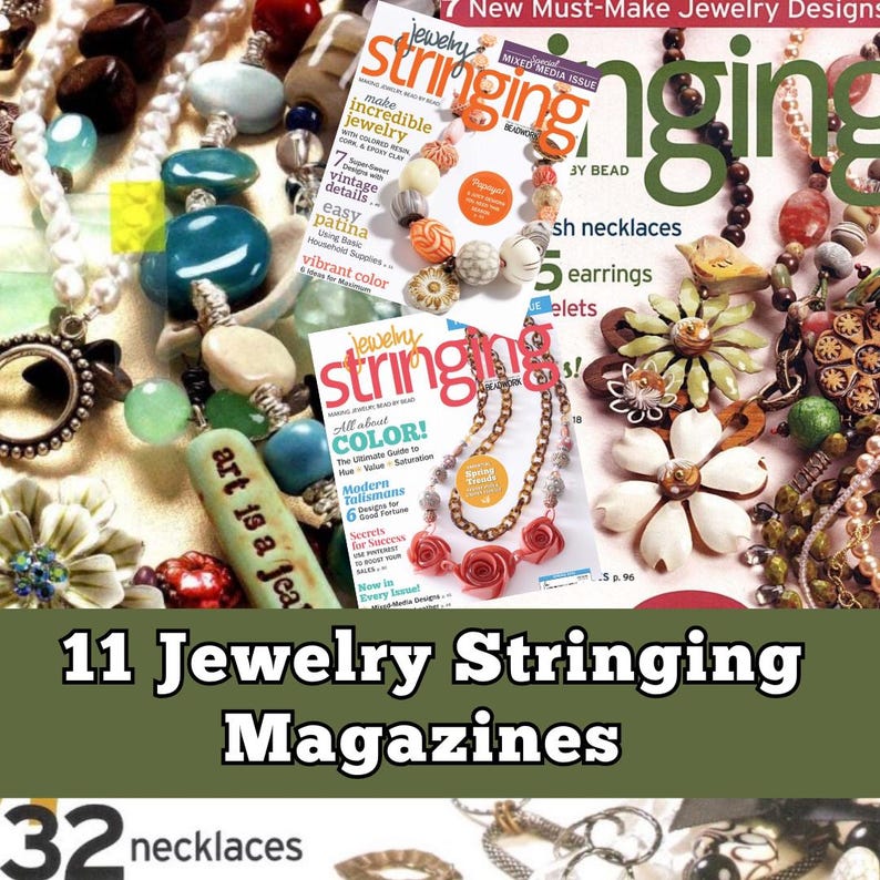 11 Jewelry Stringing Magazines: Beadwork Inspiration, Techniques (PDF ...