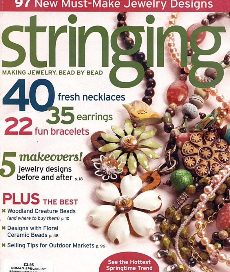 11 Jewelry Stringing Magazines: Beadwork Inspiration, Techniques (PDF ...