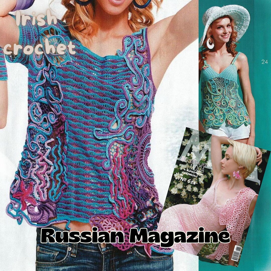 Russian Magazine of Irish Crochet and Knitting - 611 - Irish Crochet ...