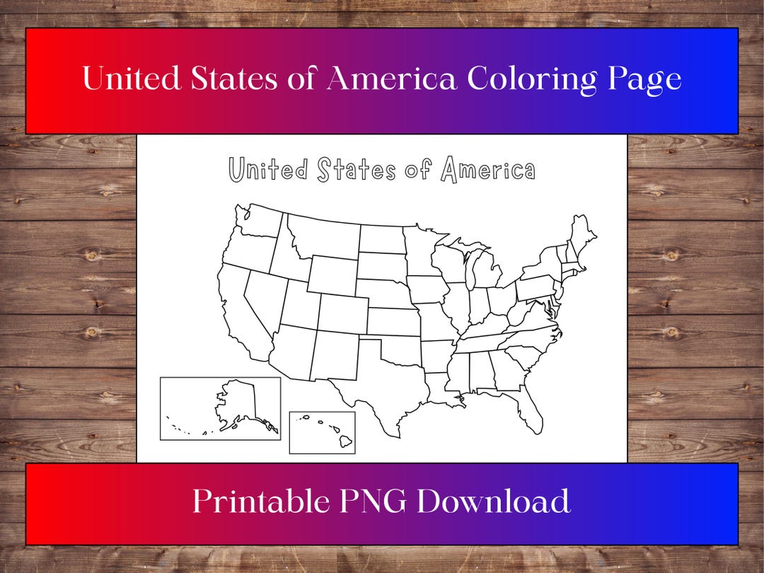United States Blank Coloring Page, PDF Download and Print ...
