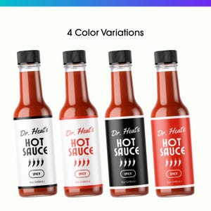Editable Hot Sauce Label Template, Printable Hot Sauce Label, Custom ...