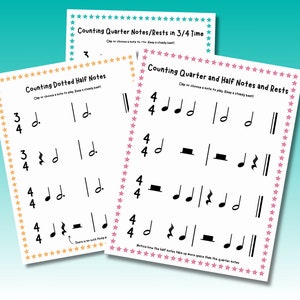 Beginner Music Student Rhythm Worksheets - Etsy