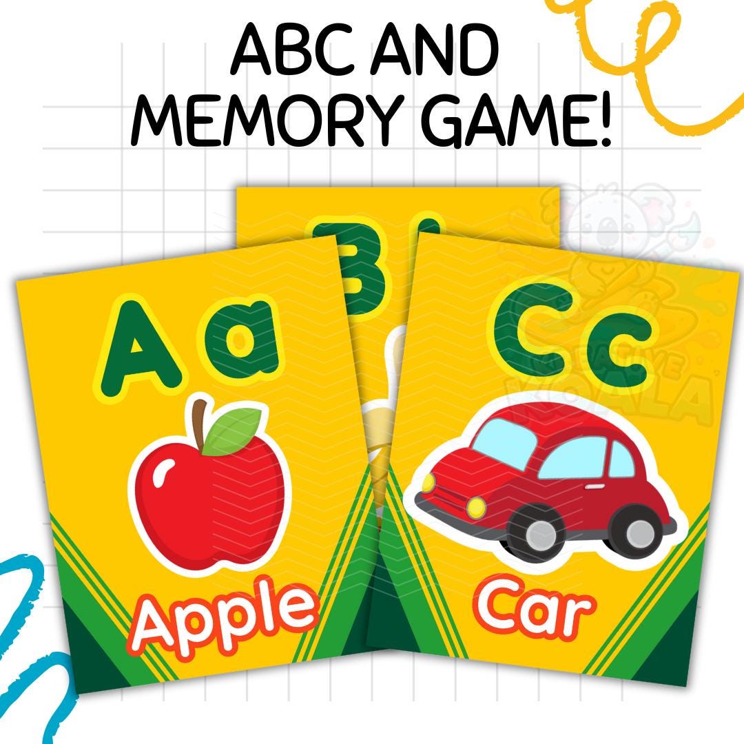 ABC Flashcards and Memory Game | Colorful Printable Learning Tools for ...