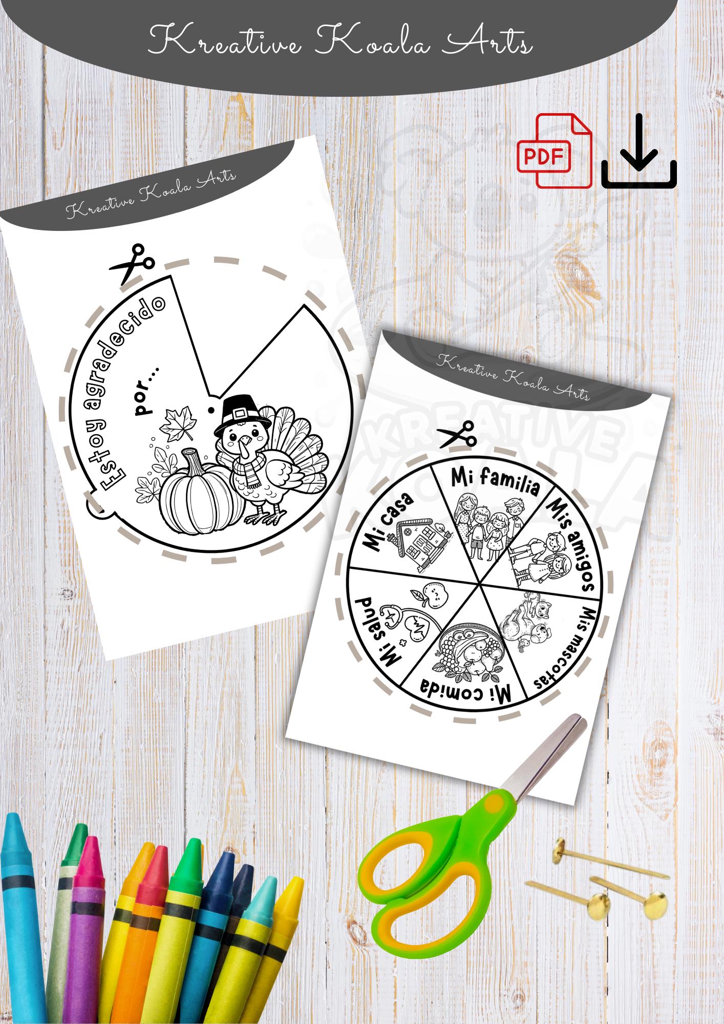 Spanish I Am Thankful For(estoy Agradecedido Por) | Thankful Coloring ...