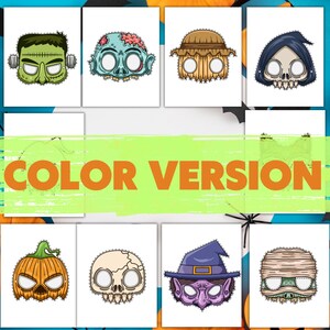 Printable Halloween Masks, Paper Costume, Instant Download, Spooky ...
