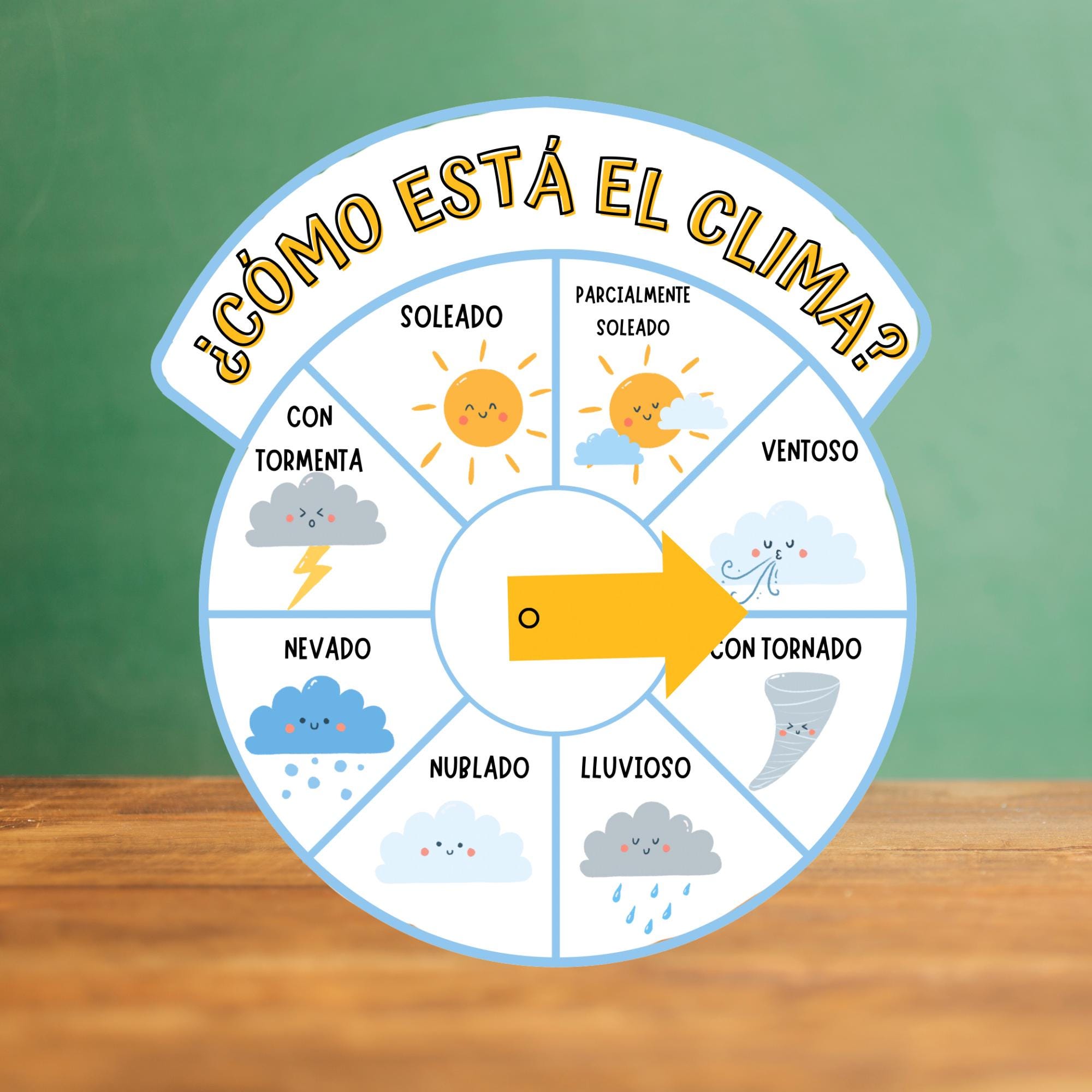 Cómo Está El Clima Weather Wheel Spanish Weather Learning Poster ...
