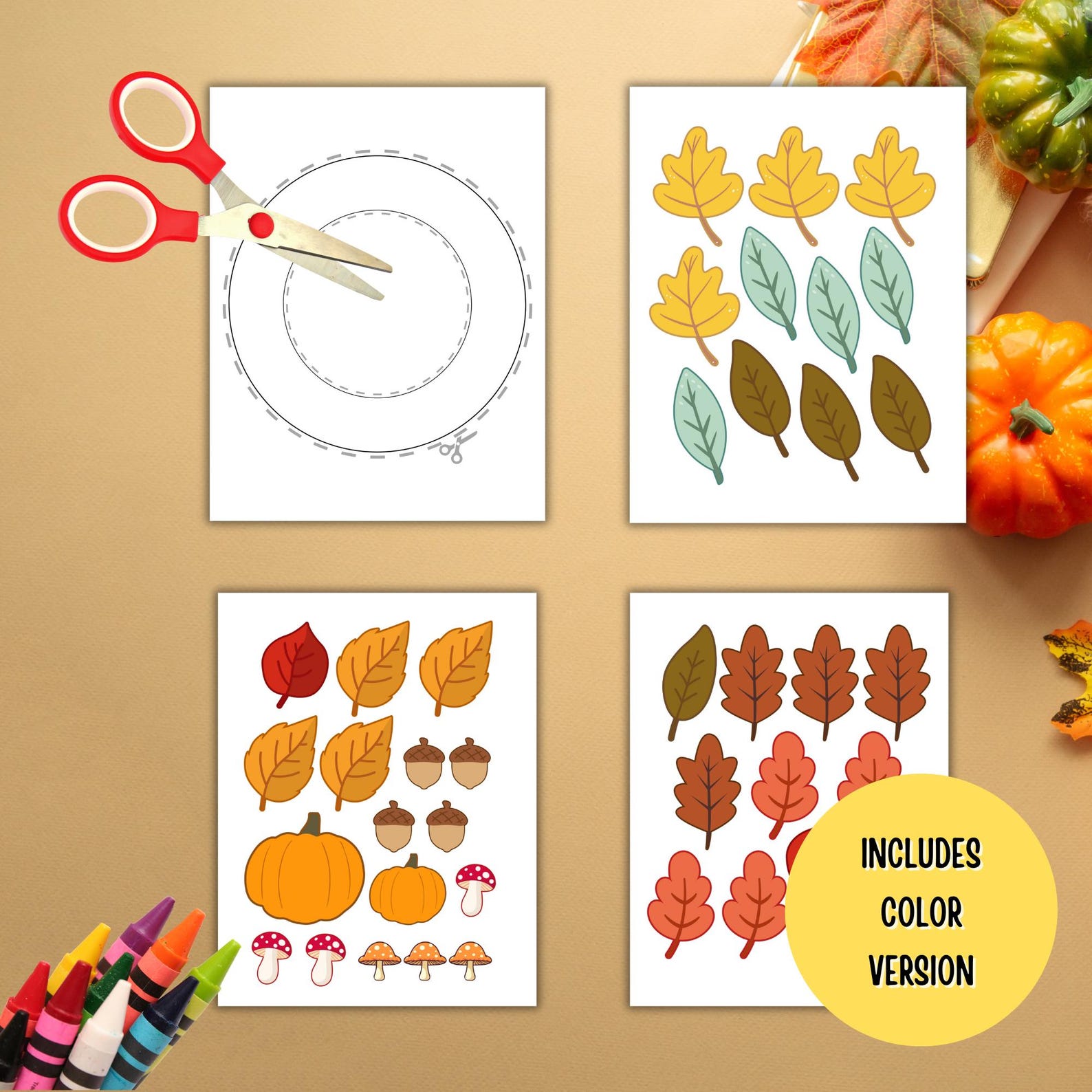 Fall Leaf Wreath Craft for Kids, Build a Fall Wreath,teachers Resources ...