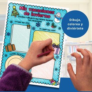 Spanish Activity: Mis Vacaciones De Invierno, After Christmas, New Year ...