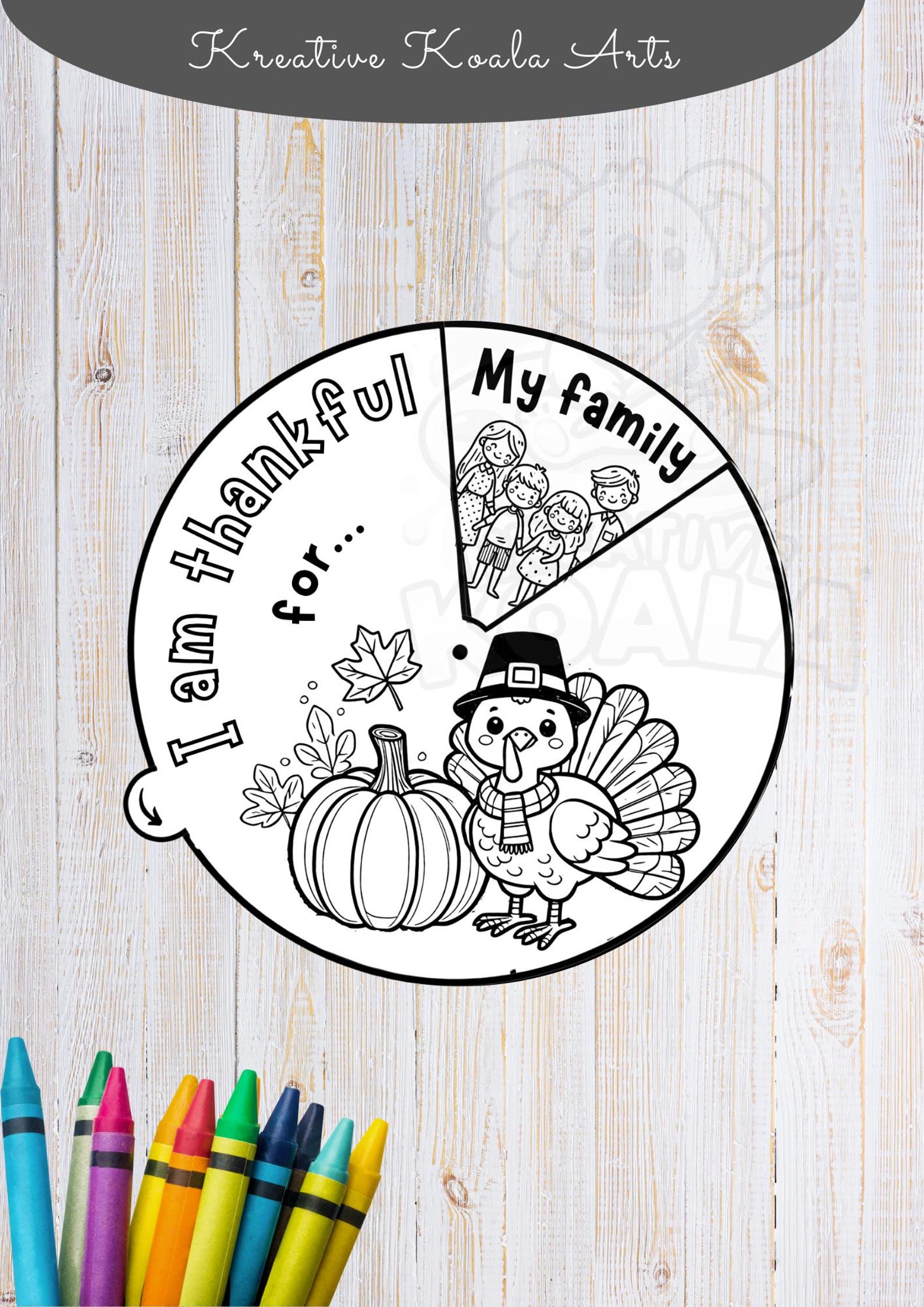I Am Thankful for | Thankful Coloring Wheel |thanksgiving Activity for ...