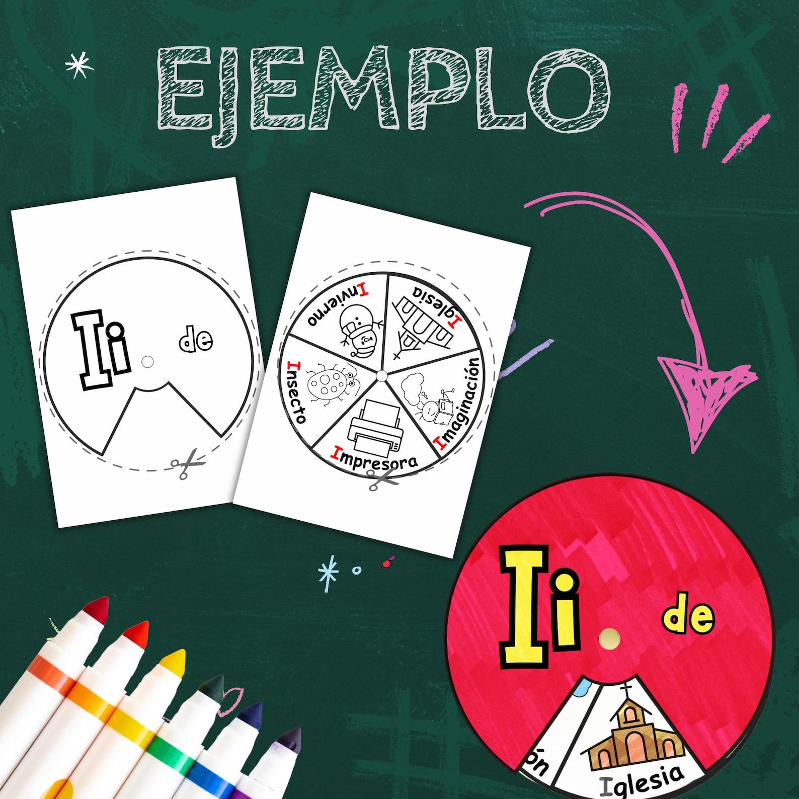 Spanish Vowels Wheels, Spanish Vocabulary for Kids, Coloring Vowels ...