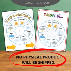 Todays Weather Is... Weather Wheel Printable | Weather Learning Poster ...
