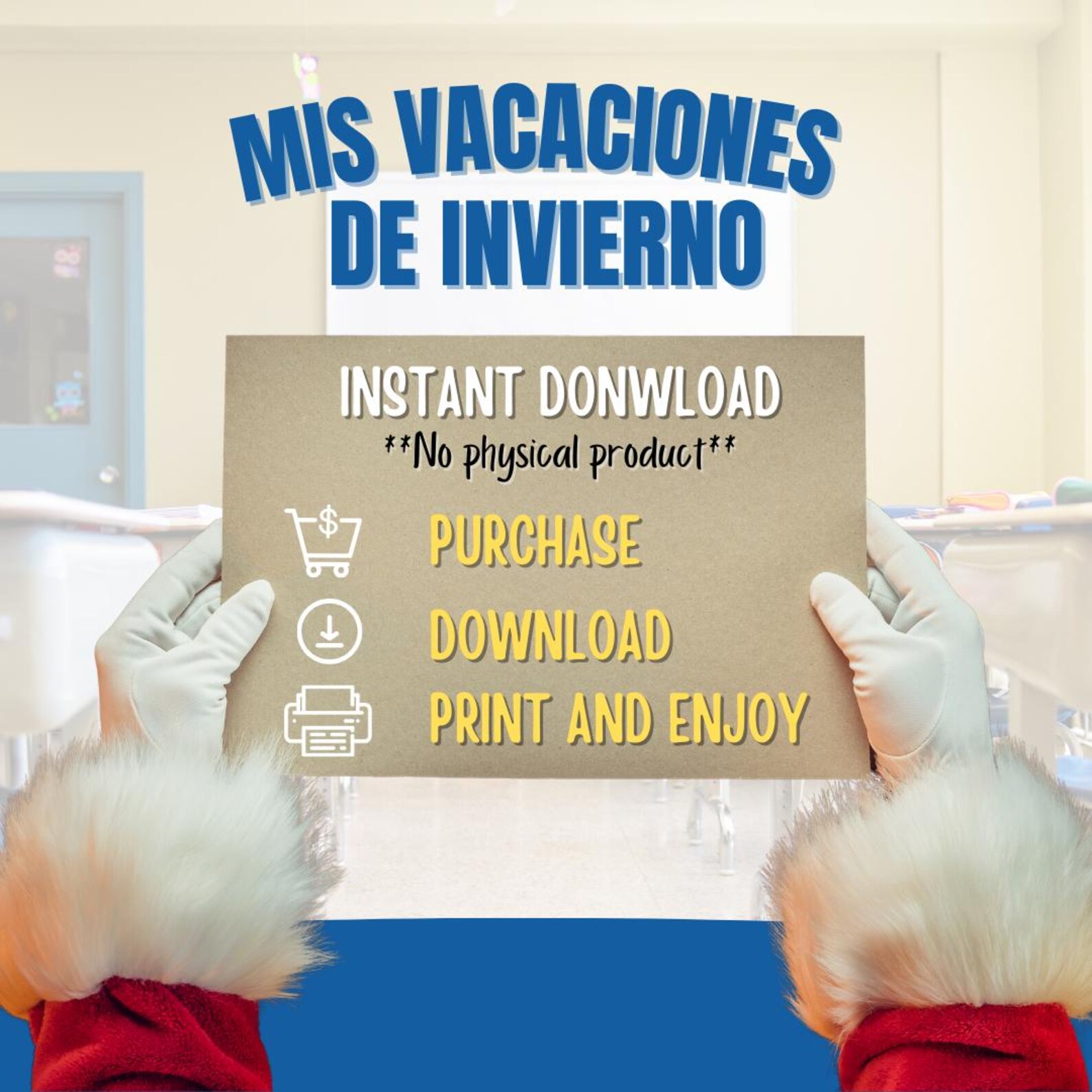 Spanish Activity: Mis Vacaciones De Invierno, After Christmas, New Year ...
