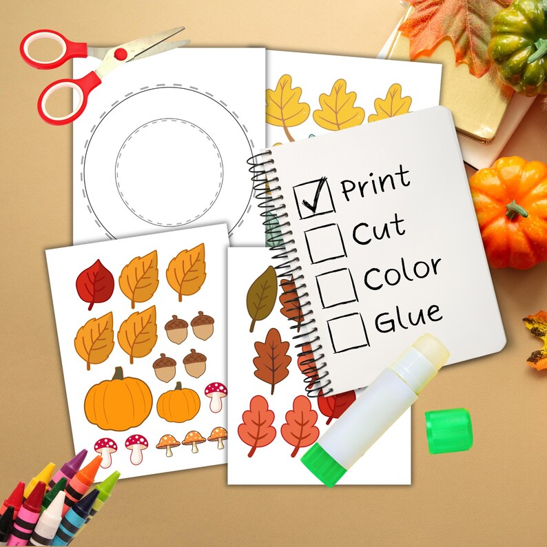 Fall Leaf Wreath Craft for Kids, Build a Fall Wreath,teachers Resources ...