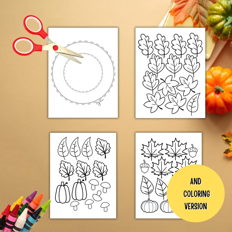 Fall Leaf Wreath Craft for Kids, Build a Fall Wreath,teachers Resources ...