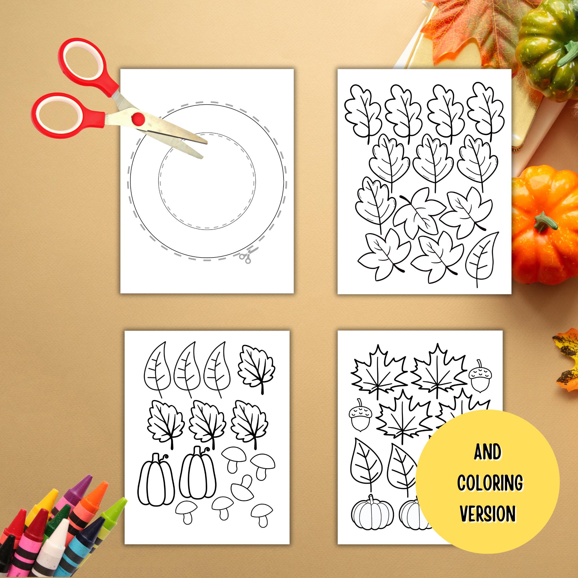 Fall Leaf Wreath Craft for Kids, Build a Fall Wreath,teachers Resources ...