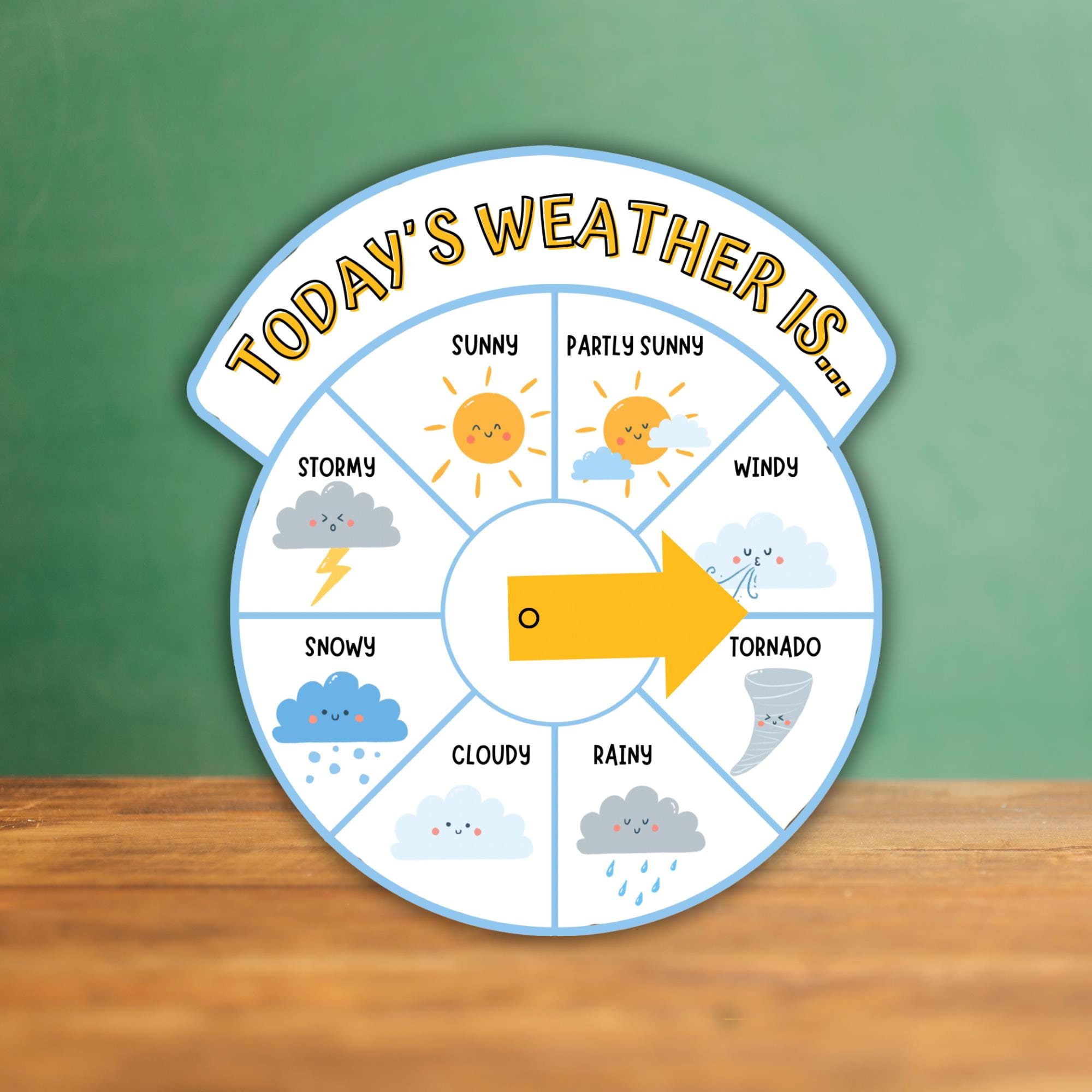 Todays Weather Is... Weather Wheel Printable | Weather Learning Poster ...