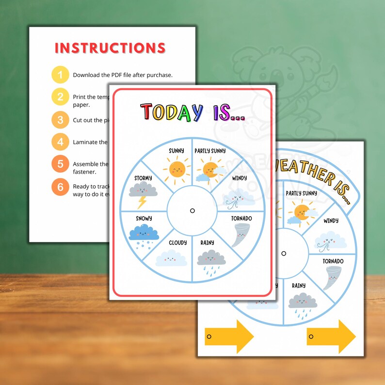 Todays Weather Is... Weather Wheel Printable | Weather Learning Poster ...