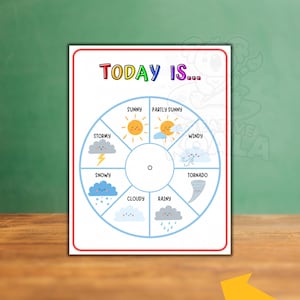 Todays Weather Is... Weather Wheel Printable | Weather Learning Poster ...