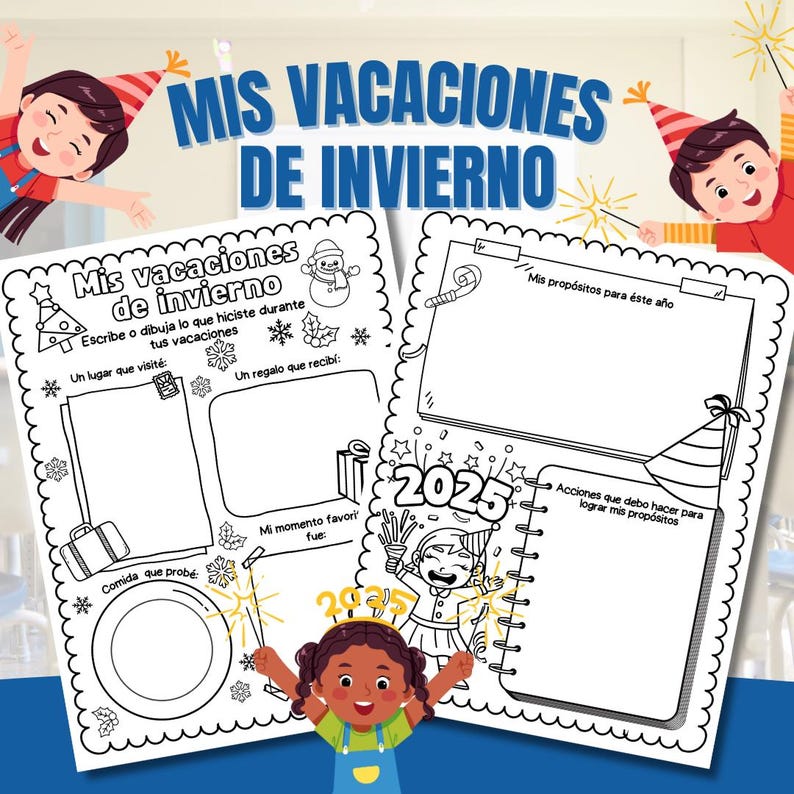 Spanish Activity: Mis Vacaciones De Invierno, After Christmas, New Year ...