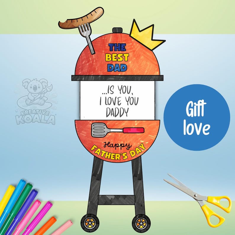 Chill and Grill With Dad, BBQ Grill Card for Dad – Father’s Day ...