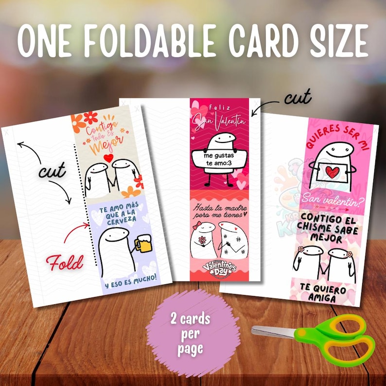 SPANISH Flork Valentine Meme Cards - 21 Printable Designs in 4 Sizes ...