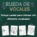 Spanish Vowels Wheels, Spanish Vocabulary for Kids, Coloring Vowels ...