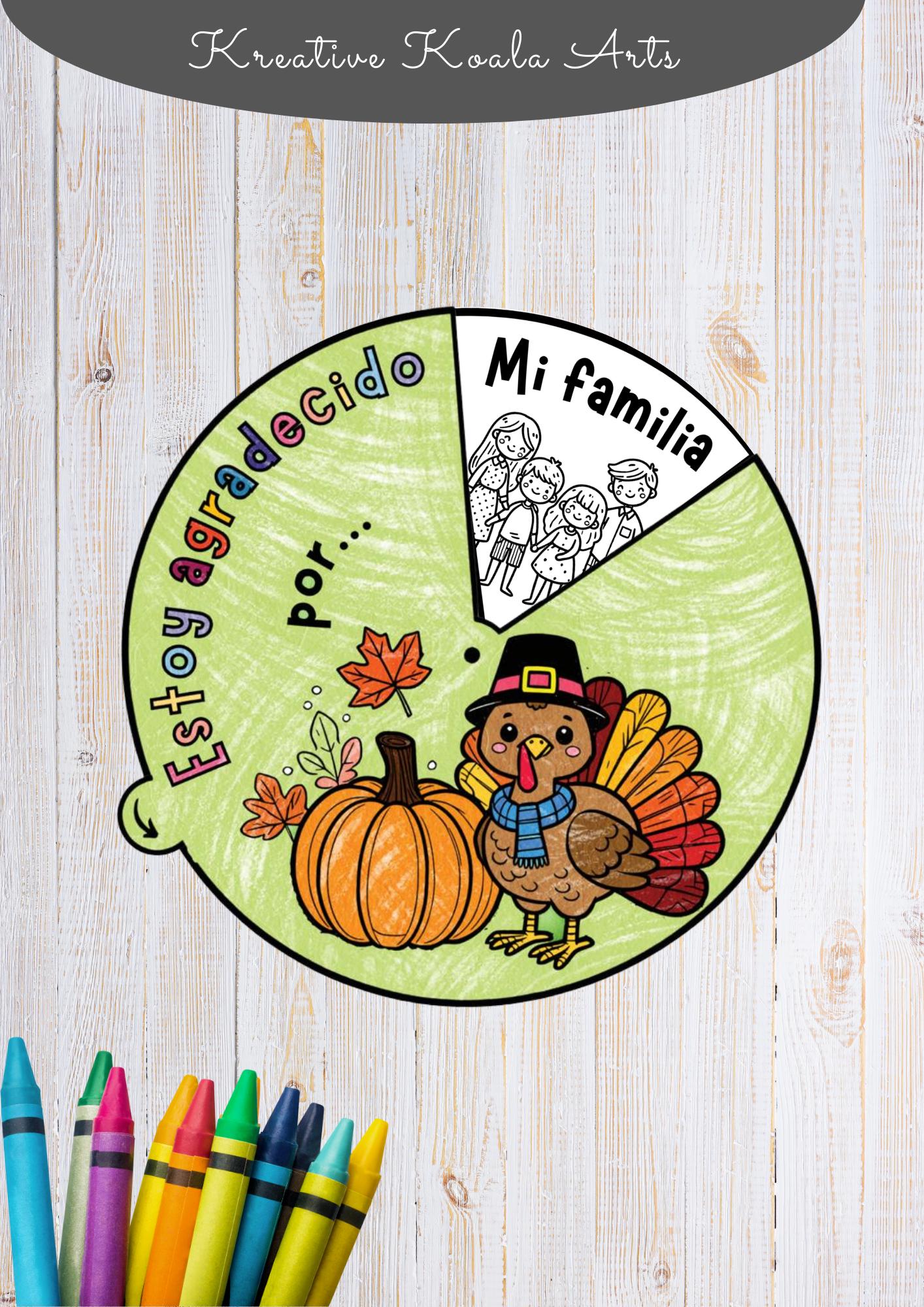 Spanish I Am Thankful For(estoy Agradecedido Por) | Thankful Coloring ...