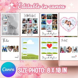 Moments With Mom – 14 Editable Canva Collage Templates, Personalized ...
