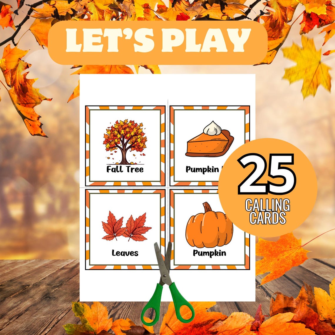 Fall Thanksgiving Bingo, 25 Bingo Cards Printable Game, Thanksgiving ...